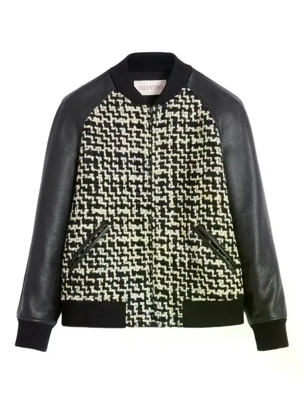 Valentino Garavani Chez-patch Tweed Bomber Jacket