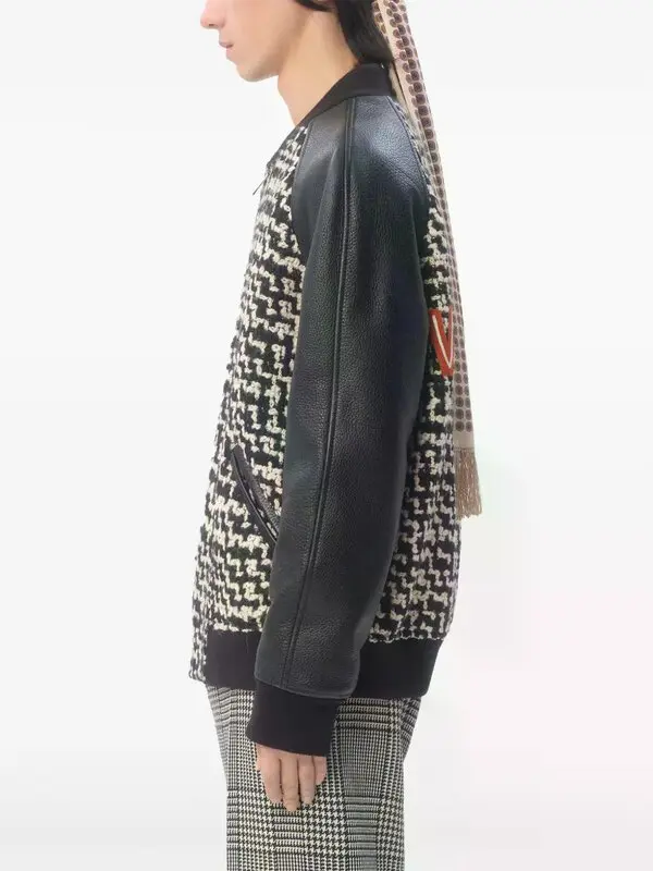 Valentino Garavani Chez-patch Tweed Bomber Jacket