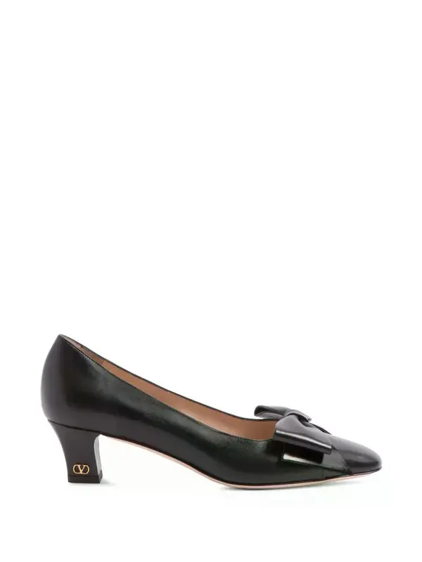 Valentino Garavani Kidskin Bow Pumps - Black