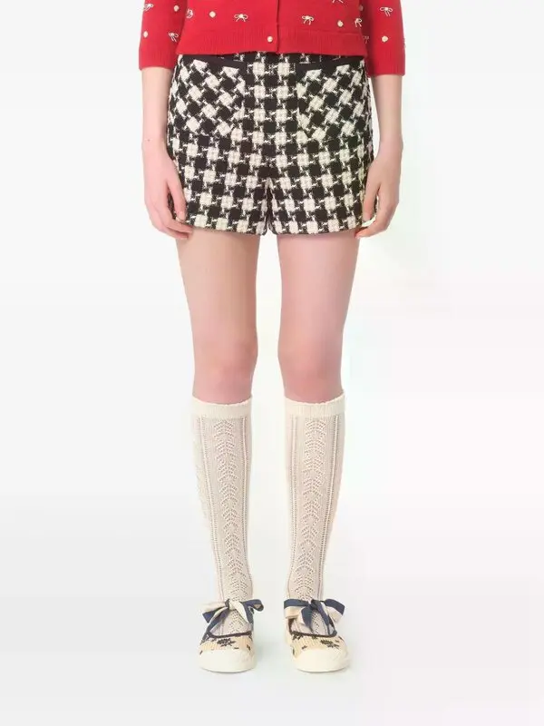 Valentino Garavani Damier Light Tweed Shorts - Neutrals