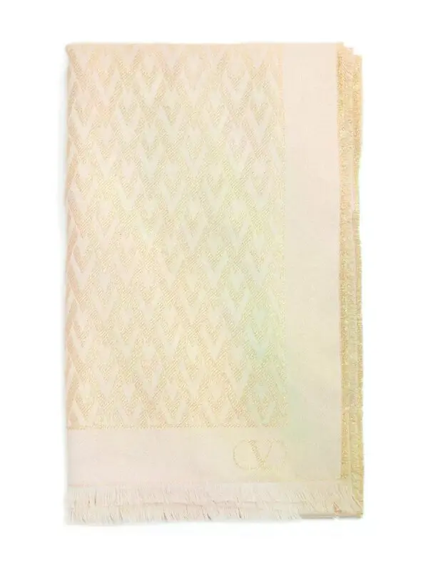 Valentino Garavani Toute La V Silk Stole - Neutrals