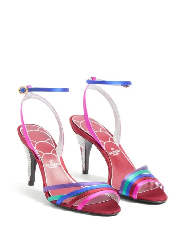 Valentino Garavani Ladycrush Satin Sandals - Pink