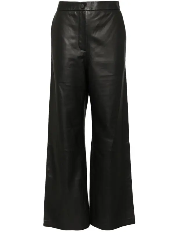 YVES SALOMON Wide-leg Leather Trousers