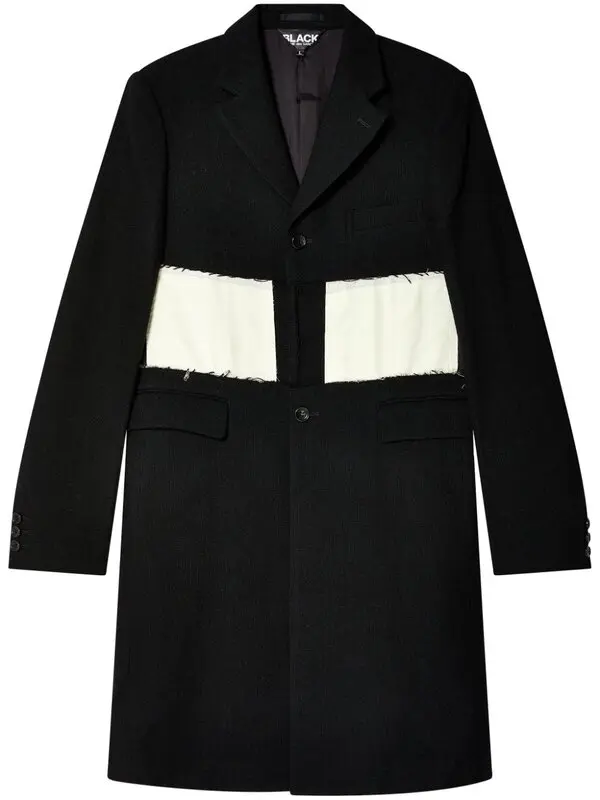 BLACK COMME DES GARÇONS Frayed-edge Coat