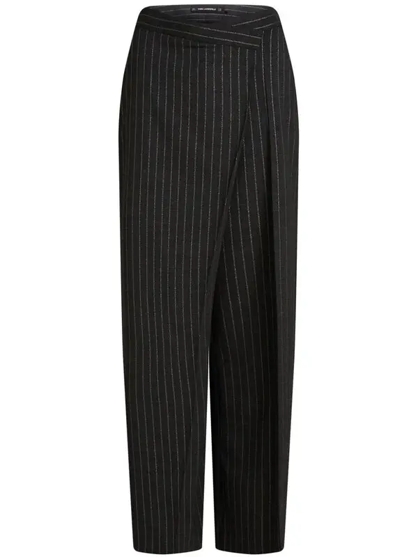 Karl Lagerfeld Pinstriped Tapered Trousers
