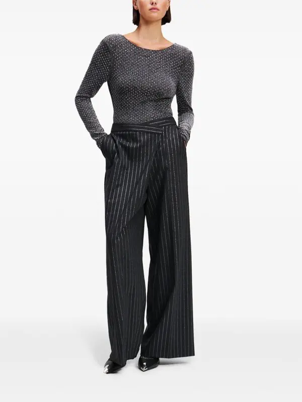 Karl Lagerfeld Pinstriped Tapered Trousers