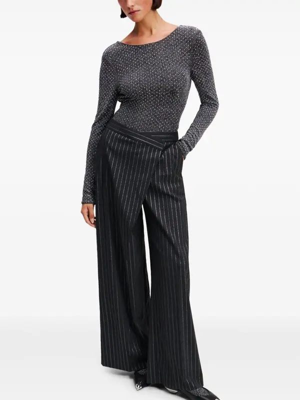 Karl Lagerfeld Pinstriped Tapered Trousers