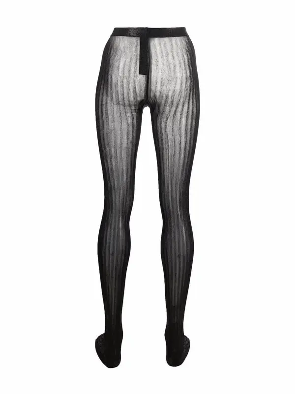 Prada Metallic Striped Tights