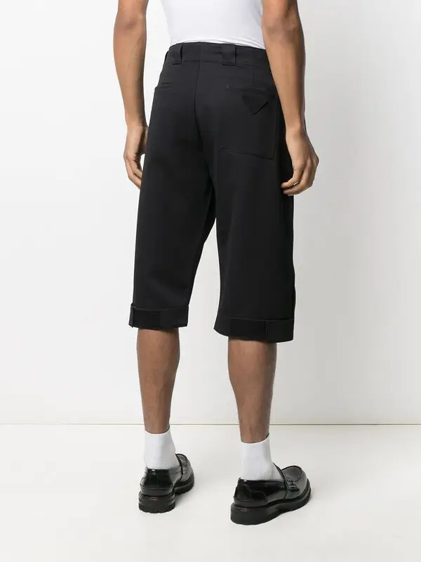 Prada Logo Patch Cropped Trousers