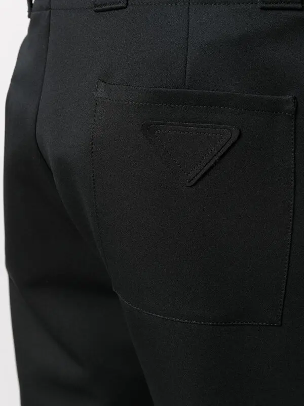 Prada Logo Patch Cropped Trousers