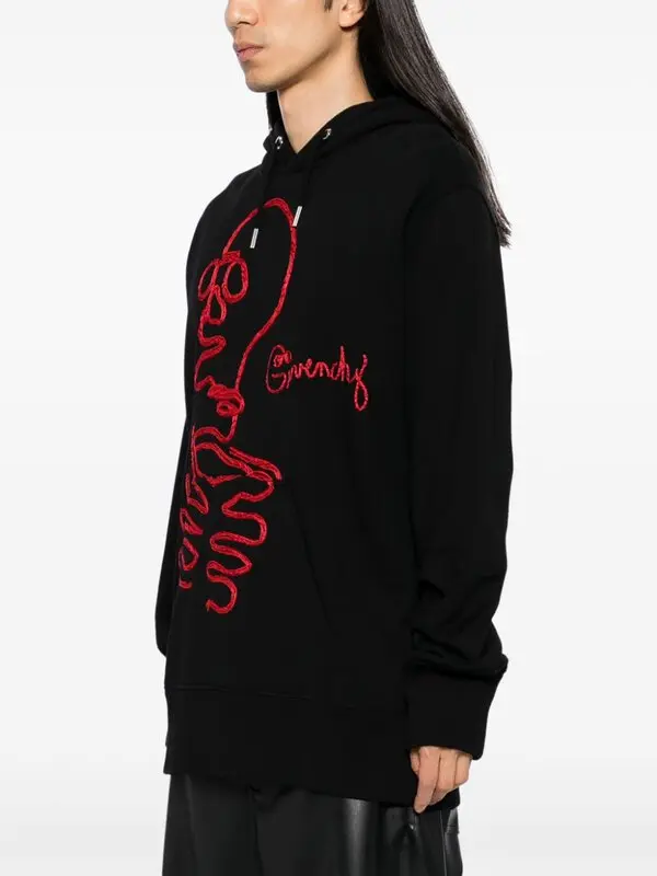 Givenchy Graphic Embroidered Hooded Sweatshirt