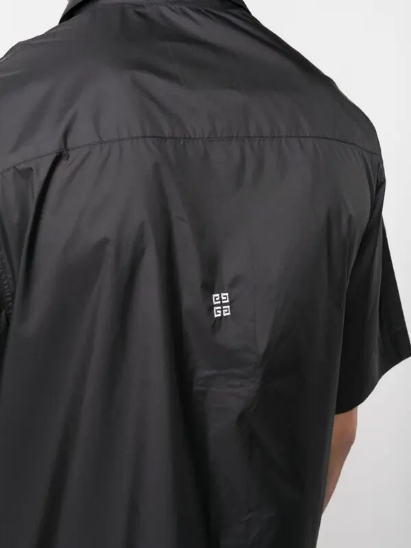 Givenchy Logo-patch Zip-up Shirt