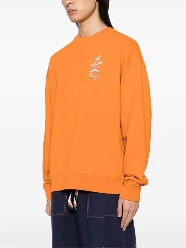 CAFÉ KITSUNÉ Logo-embroidered Sweatshirt