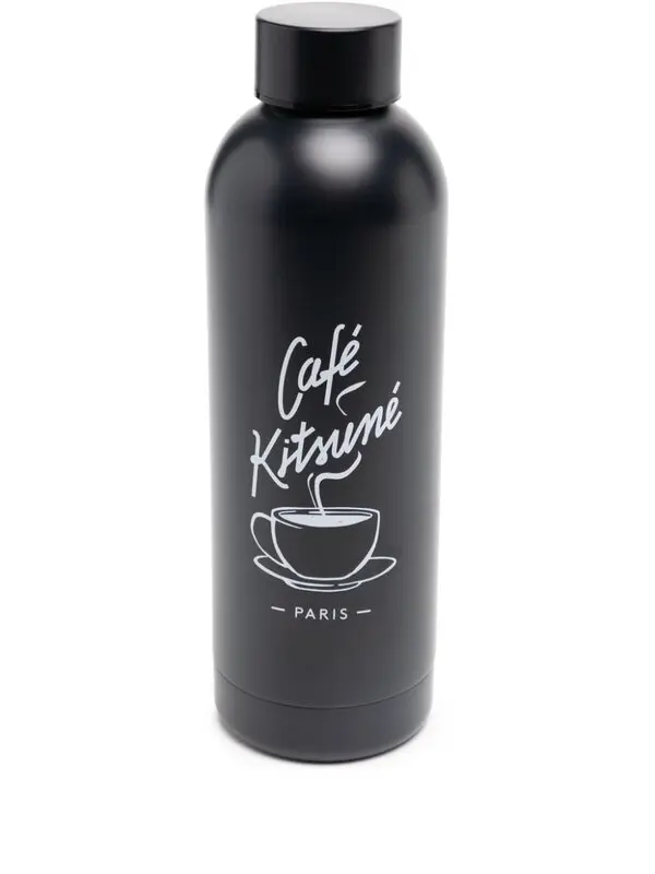 CAFÉ KITSUNÉ Stainless-steel Water Bottle - Black