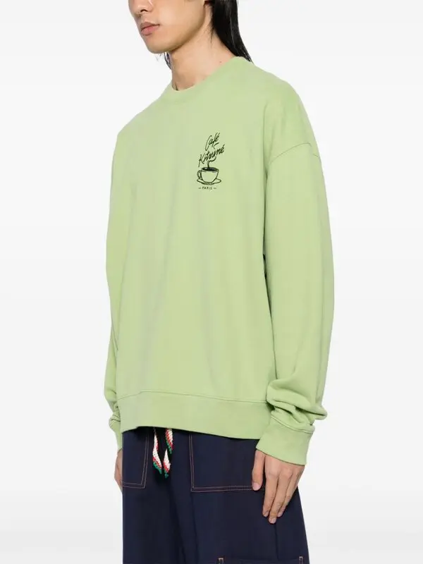 CAFÉ KITSUNÉ Logo-embroidered Sweatshirt