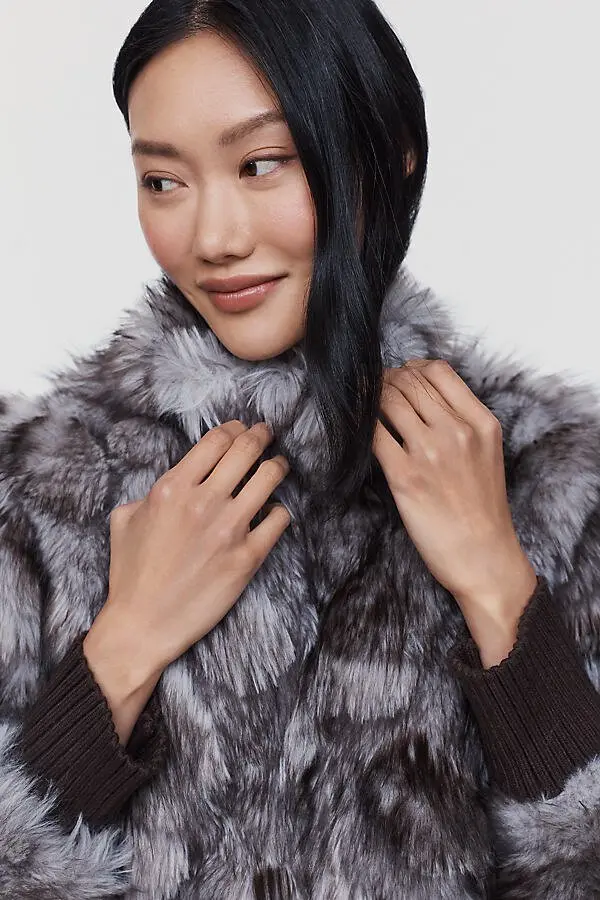 Maeve Faux-fur Cropped Jacket