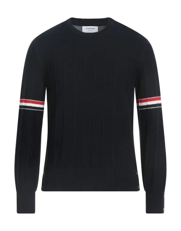 Thom Browne Sweater In Midnight Virgin Wool - Blue