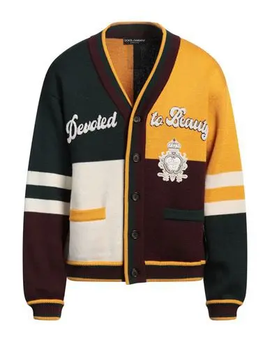 Dolce & Gabbana Cardigan In Virgin Wool Blend - Dark Green