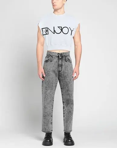 EBIT Cotton French Terry Sweatshirt With Graphic Print - White