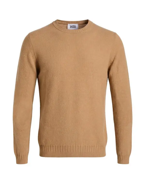 Alpha Studio Sweater Camel Size Merino Wool