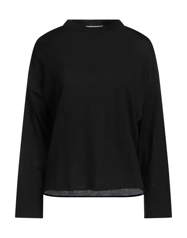 Alpha Studio Knitted Crewneck Sweater - Black