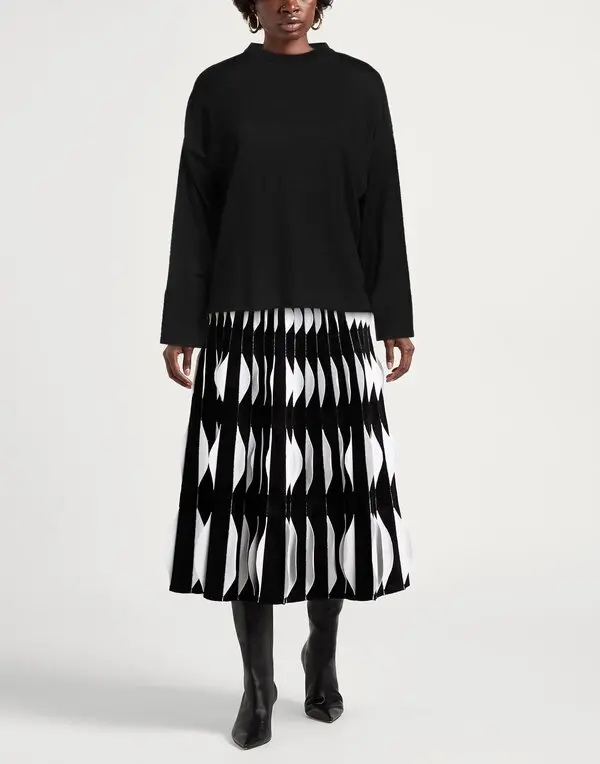 Alpha Studio Knitted Crewneck Sweater - Black