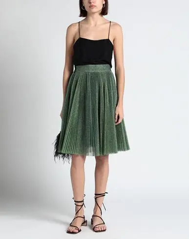 Dolce & Gabbana Metallic Flared Midi Skirt - Green