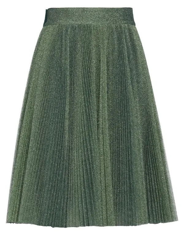 Dolce & Gabbana Metallic Flared Midi Skirt - Green