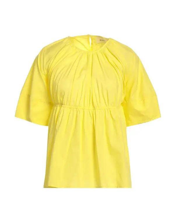 VICOLO Peplum Top - Yellow