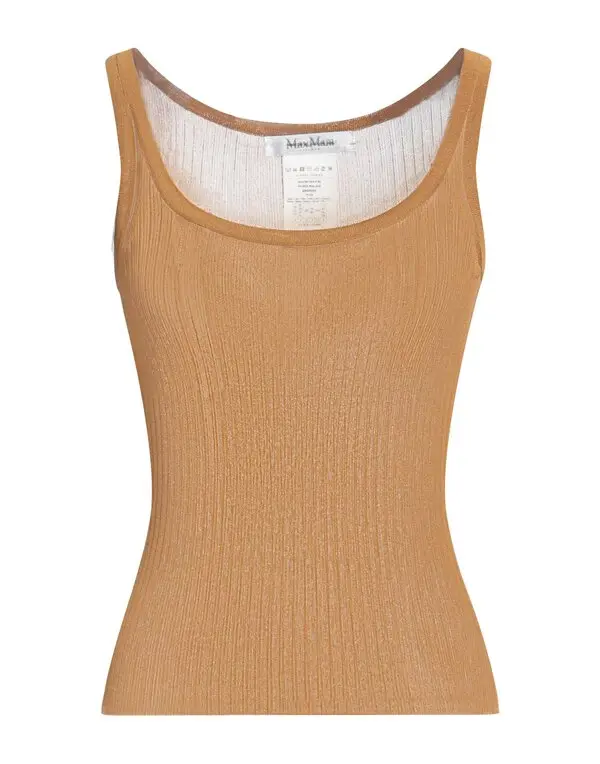 Max Mara Sleeveless Ribbed Silk Top