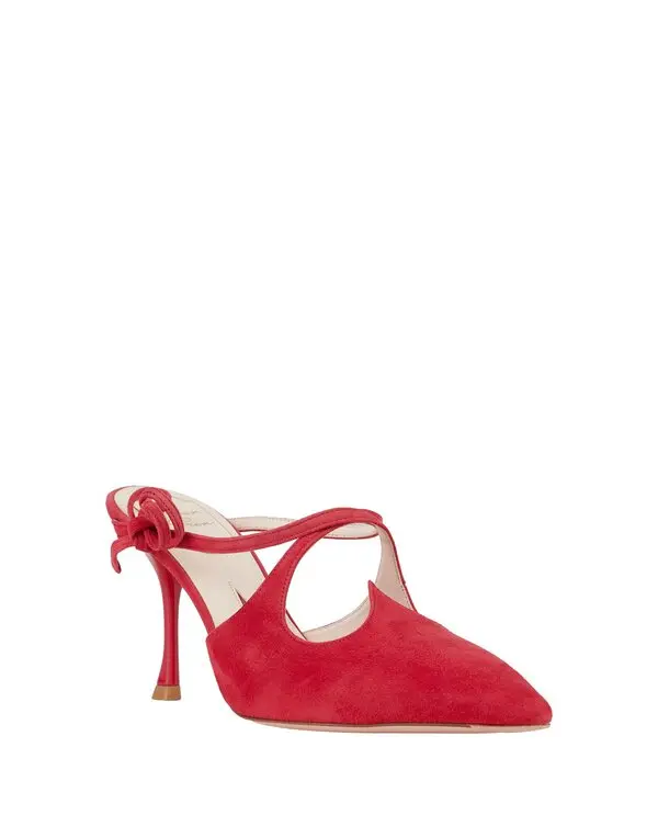 ROGER VIVIER Suede Mules With Bow Detailing