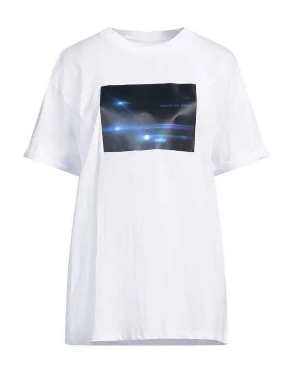 Armani Exchange T-shirt Size Cotton, Polyester, Elastane - White