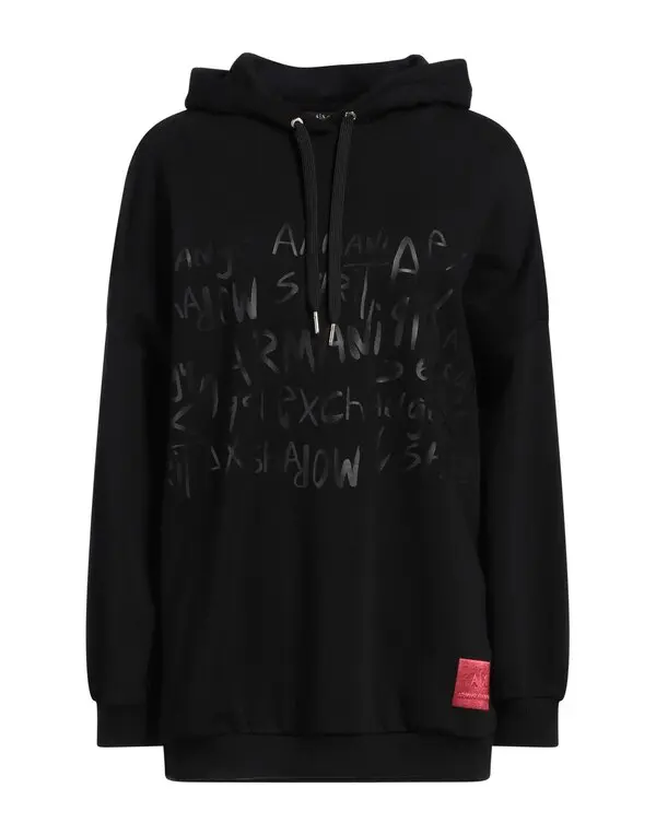 Armani Exchange Cotton French Terry Hoodie - Black