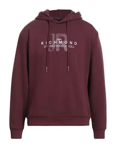 John Richmond Fleece Embroidered Logo Hoodie - Red