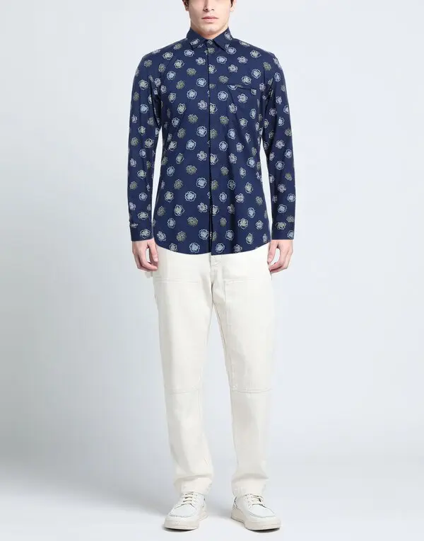 DANIELE ALESSANDRINI Shirt Size Cotton, Elastane