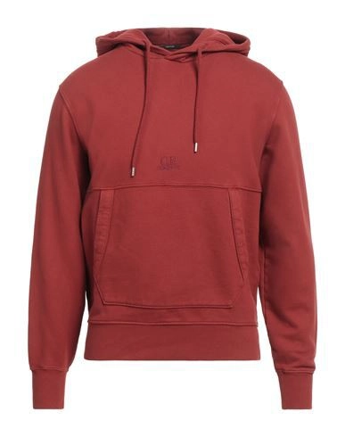 C.P. COMPANY Cotton Fleece Hoodie - Brick