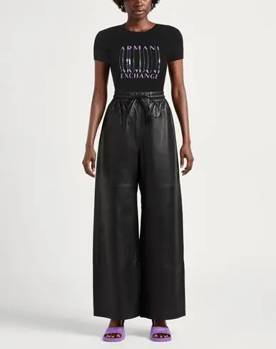 Armani Exchange Cotton Elastane Sequined Logo Print T-shirt