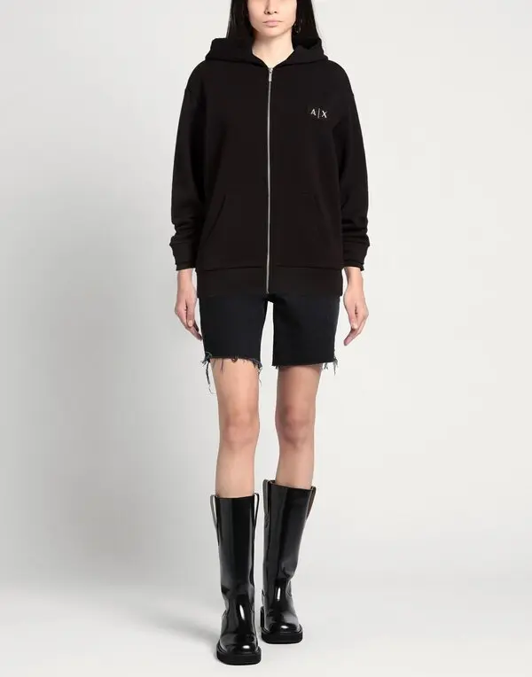 Armani Exchange French Terry Hooded Sweatshirt - Black