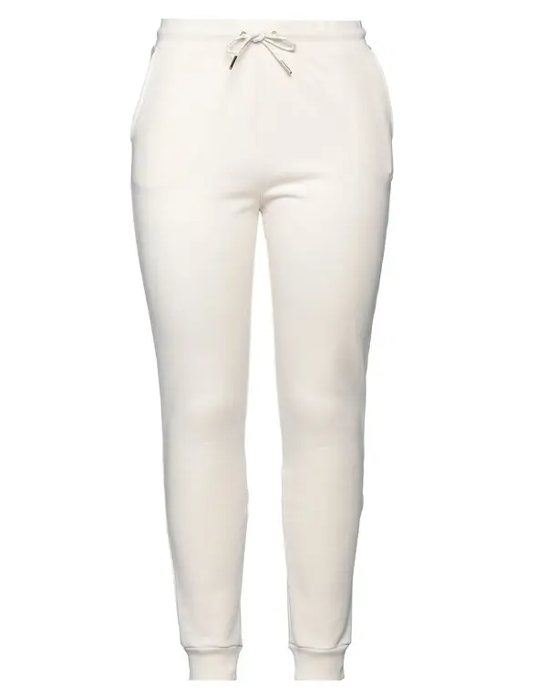 Armani Exchange Cotton Sweatshirt Fleece Drawstring Closure Joggers - White
