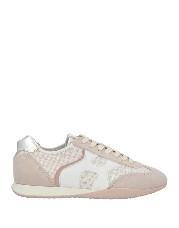 Hogan Lace-up Sneakers With Suede And Metallic Details - Beige