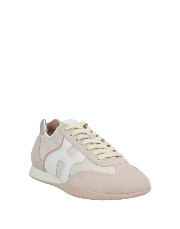 Hogan Lace-up Sneakers With Suede And Metallic Details - Beige
