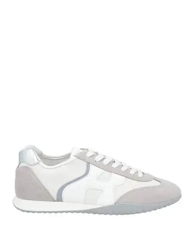 Hogan Lace-up Sneakers With Suede And Metallic Details - Light Grey