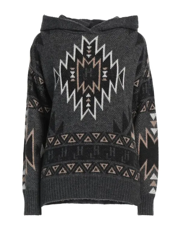 GAËLLE PARIS Knitted Hooded Sweater - Grey