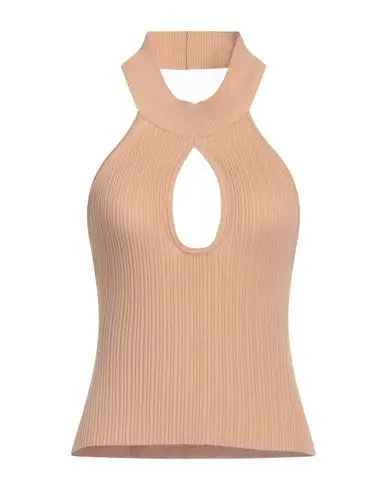 VICOLO Turtleneck Knit Top - Beige