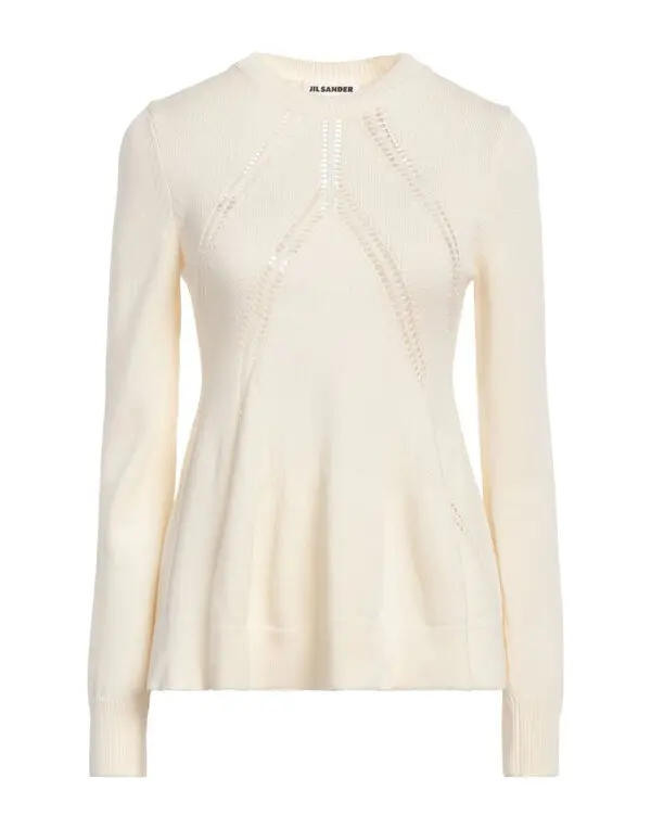 JIL SANDER Sweater In Wool And Cotton - Cream