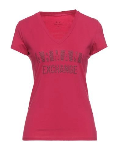Armani Exchange T-shirt Fuchsia Size Cotton, Elastane