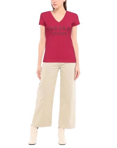 Armani Exchange T-shirt Fuchsia Size Cotton, Elastane