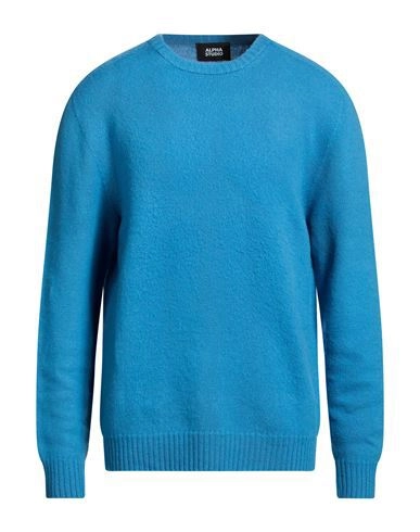 Alpha Studio Sweater Azure Size Geelong Wool - Blue
