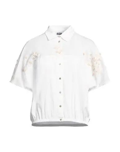 Alpha Studio Appliqued Short Sleeve Shirt