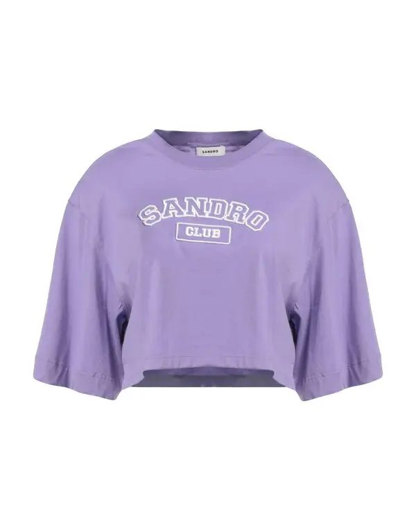 Sandro Cropped Jersey T-shirt